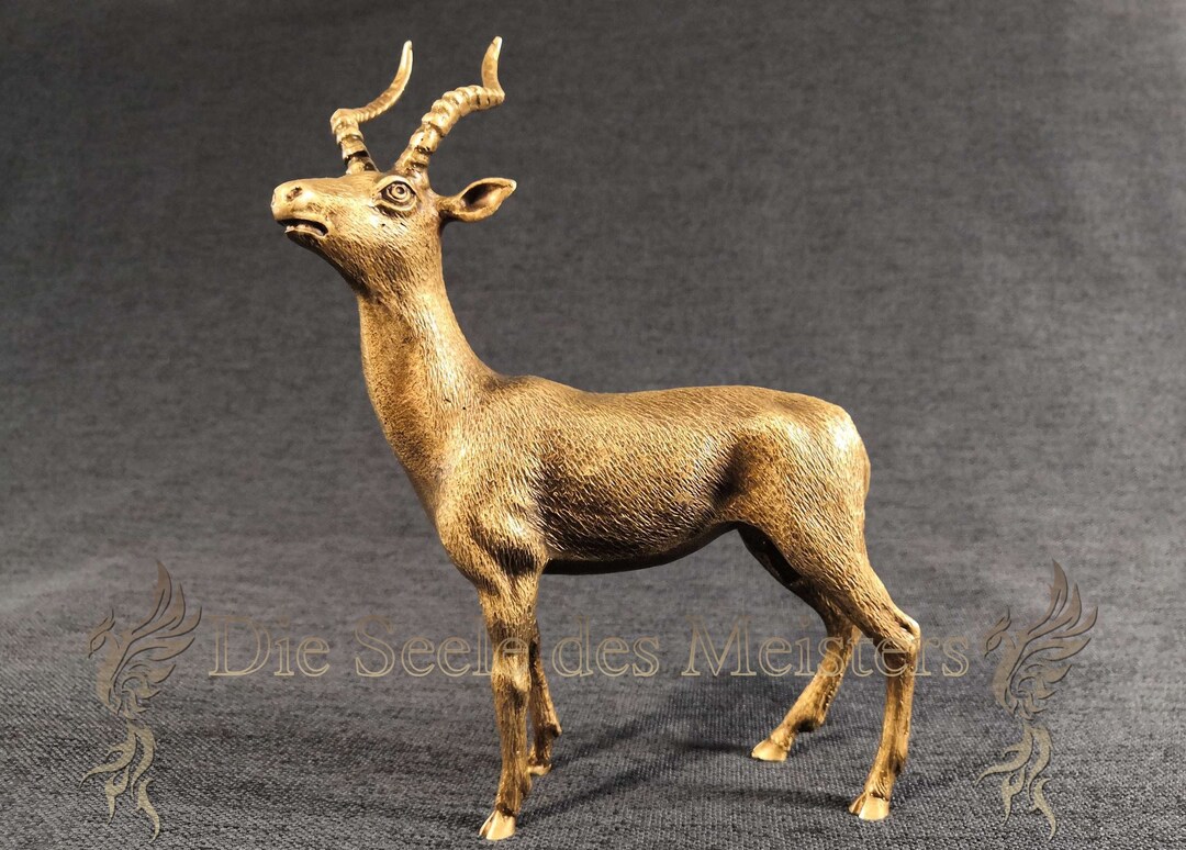 Impala Antelope Black-headed Antelope Bronze Figure Statuette Statue ...