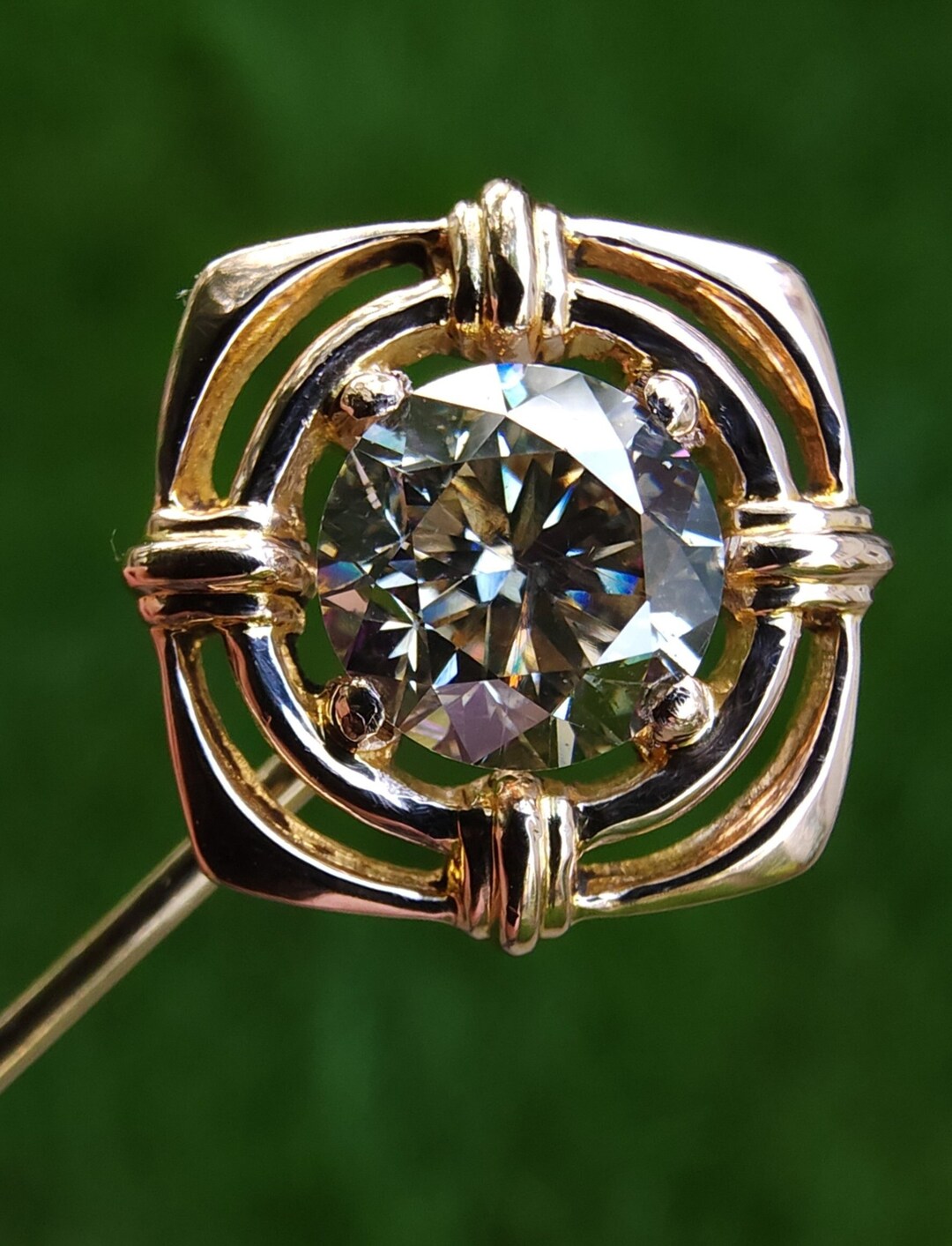 14k VS 1.00ct Brilliant Cut Diamond - Lapel Stick Pin - Etsy