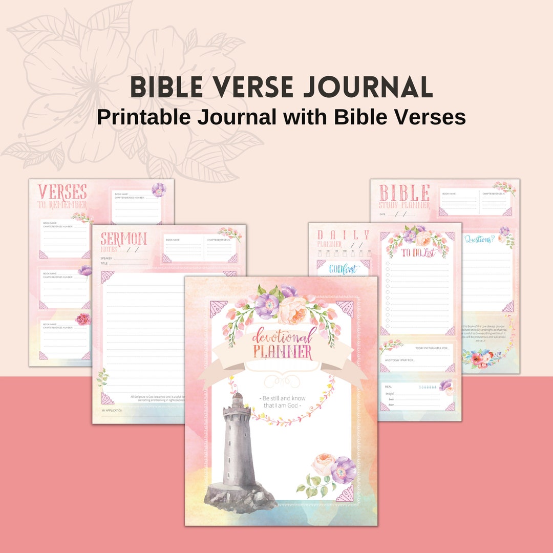 Printable Planner With Bible Verses, Bible Verse Planner, Ready to ...