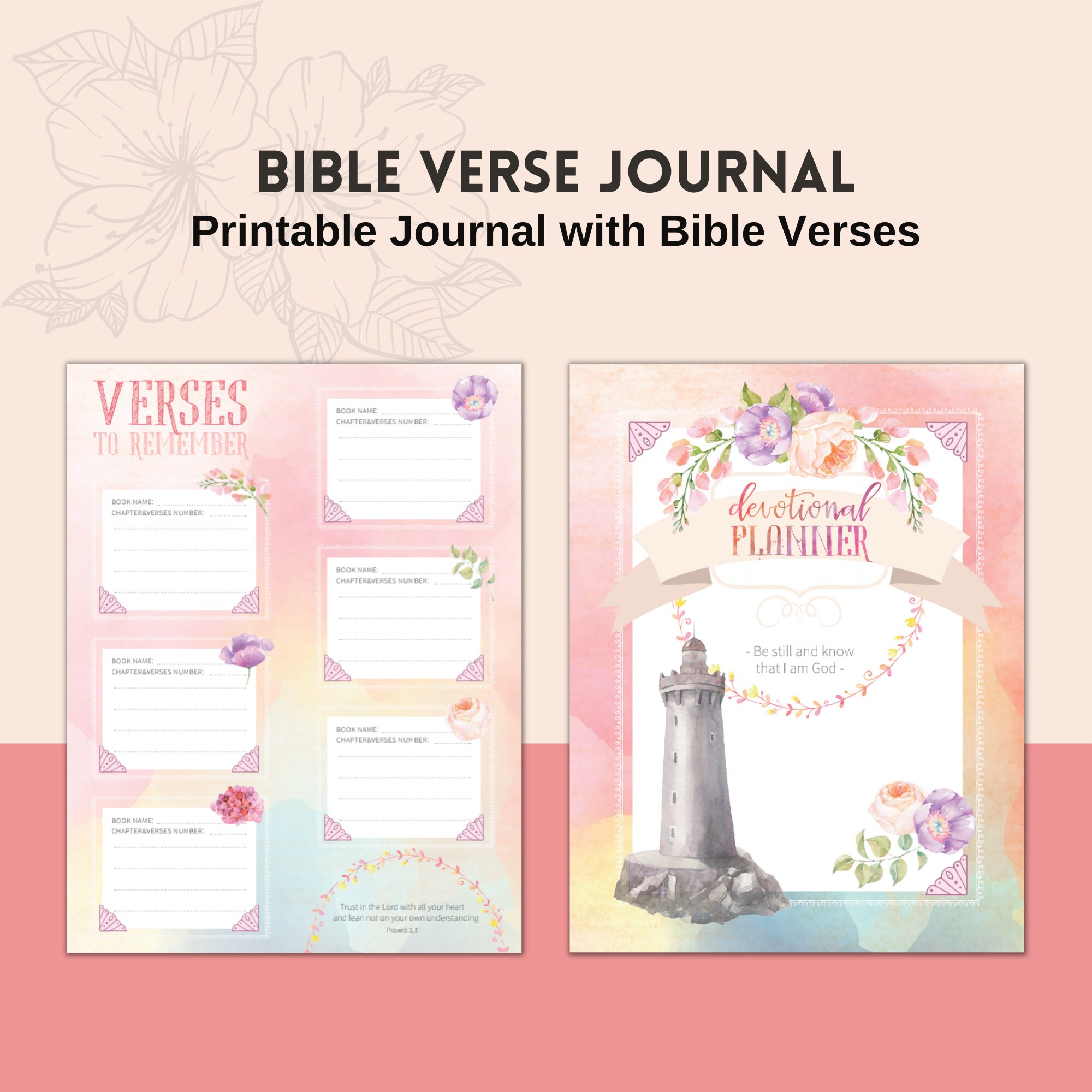 Printable Planner With Bible Verses, Bible Verse Planner, Ready to ...