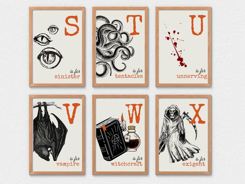 Halloween Spooky Alphabet Mega Bundle INSTANT DOWNLOAD, Halloween ...
