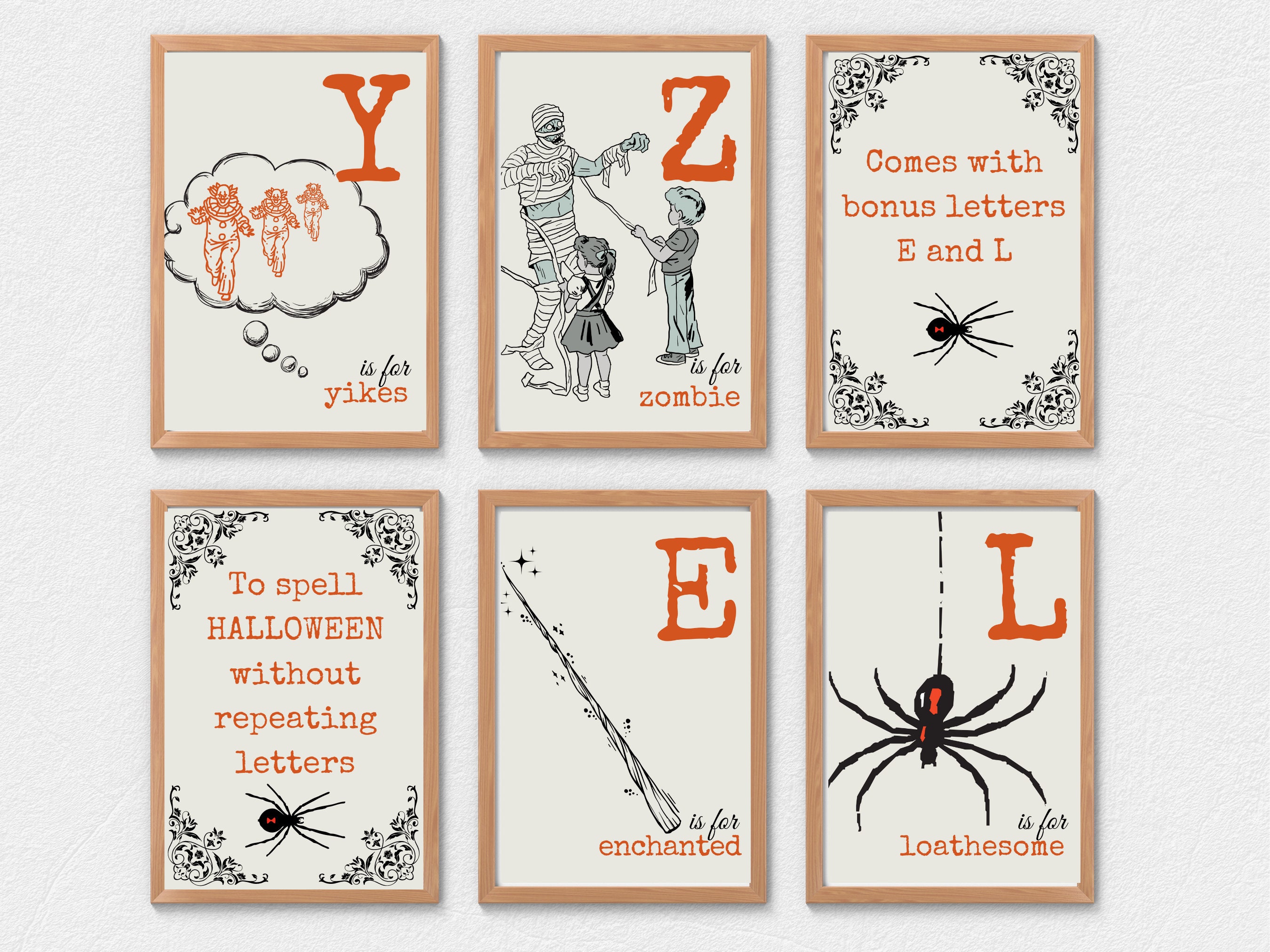 Halloween Spooky Alphabet Mega Bundle INSTANT DOWNLOAD - Etsy