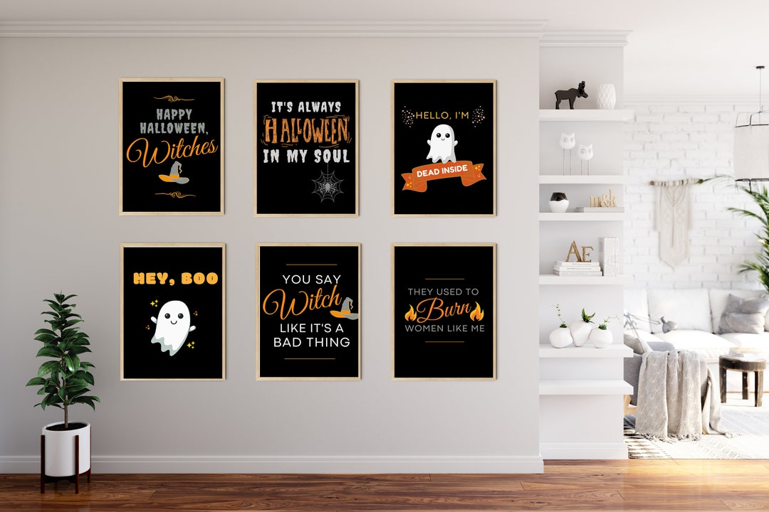 Halloween Poster Bundle INSTANT DOWNLOAD, Set of 6, Halloween Printable ...