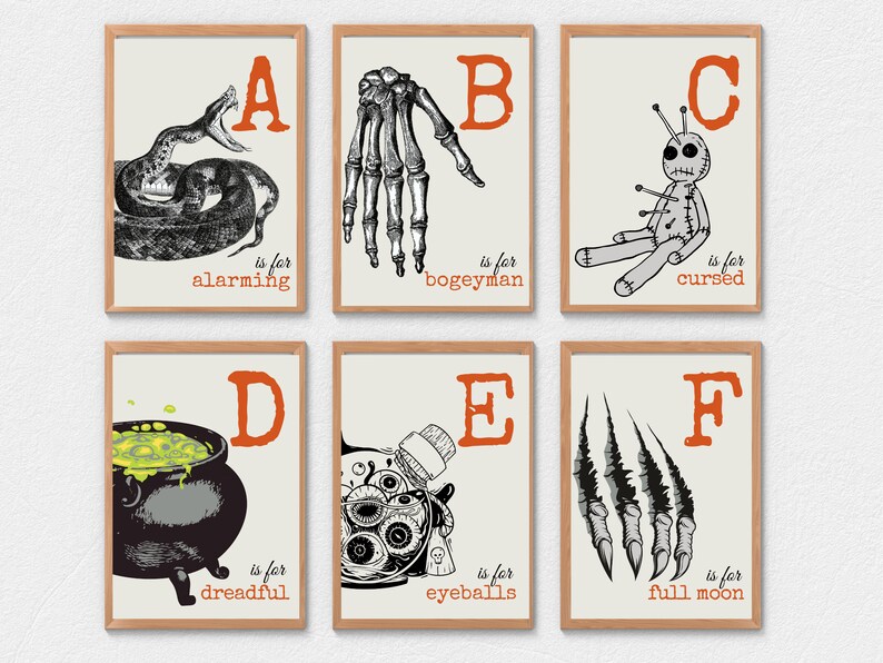 Halloween Spooky Alphabet Mega Bundle INSTANT DOWNLOAD - Etsy