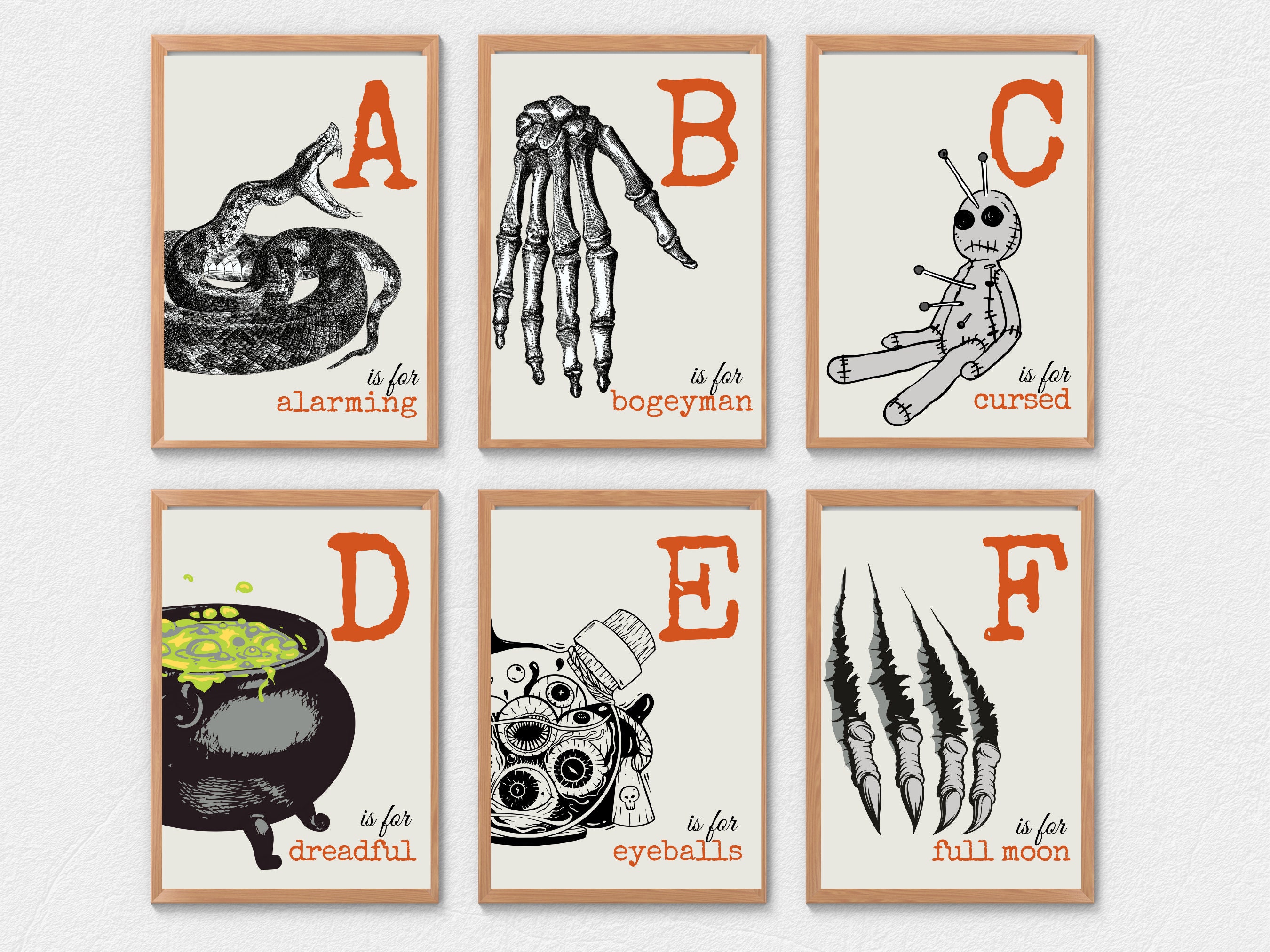 Halloween Spooky Alphabet Mega Bundle INSTANT DOWNLOAD, Halloween ...