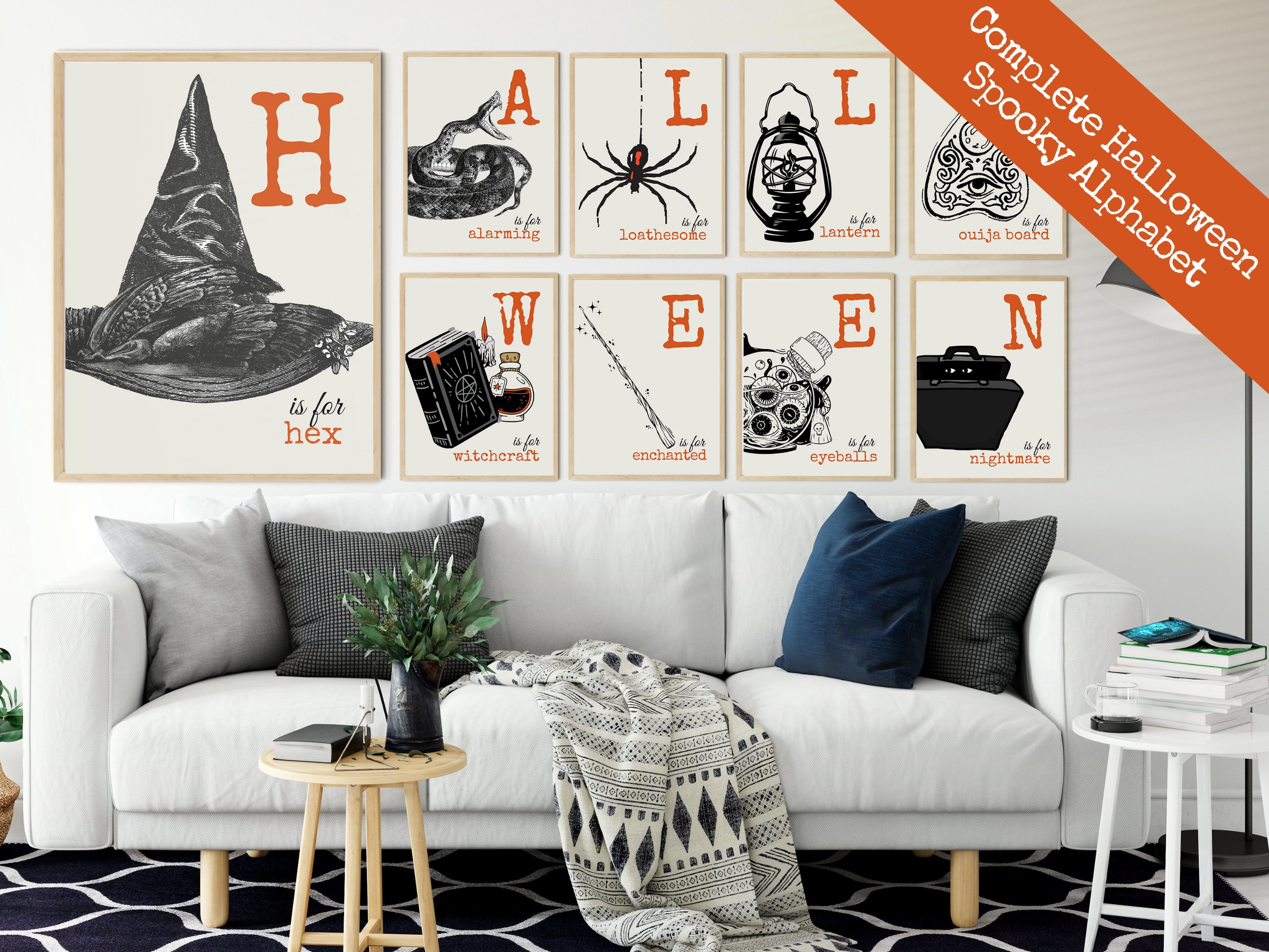Halloween Spooky Alphabet Mega Bundle INSTANT DOWNLOAD, Halloween ...