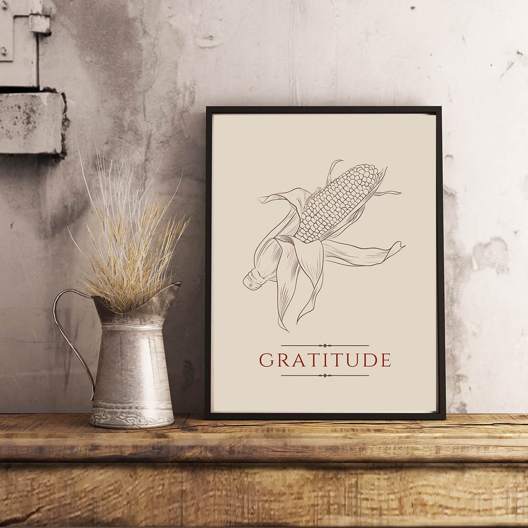 Art mural imprimable « Gratitude » pour Thanksgiving, téléchargement ...