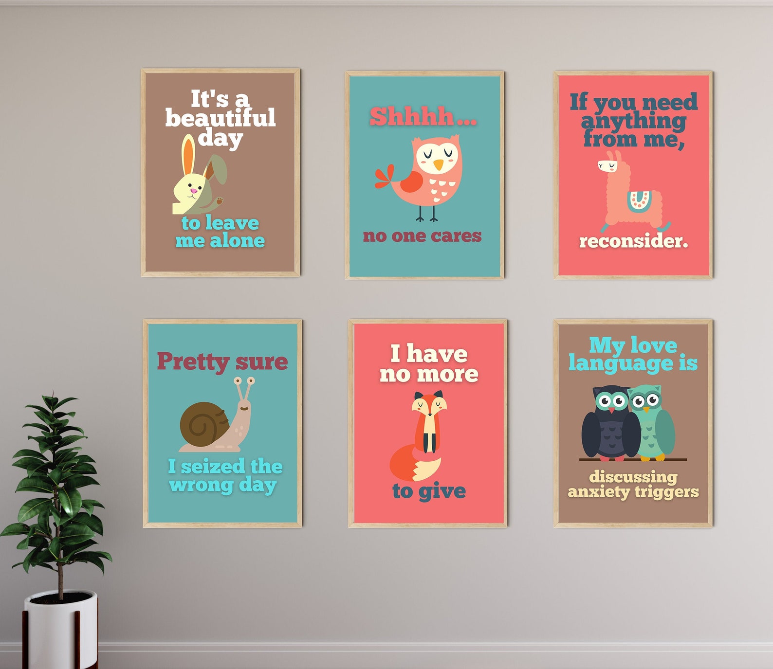 Funny Demotivational 6-poster Bundle INSTANT DOWNLOAD, Snarky Printable ...