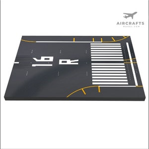 1:400 Single Airport Runway Diorama With Laminated Wooden Base - Etsy