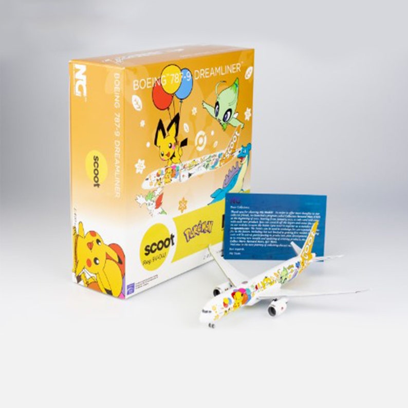 Boeing 1:400 B787-9 Scoot Singapore Airlines Pikachu Livery Lofty Gifts ...