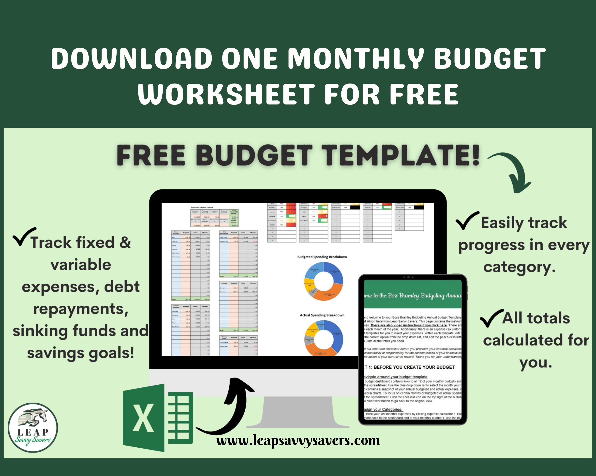 Budget Templates With Emergency Fund Calculator & Tracker - Etsy