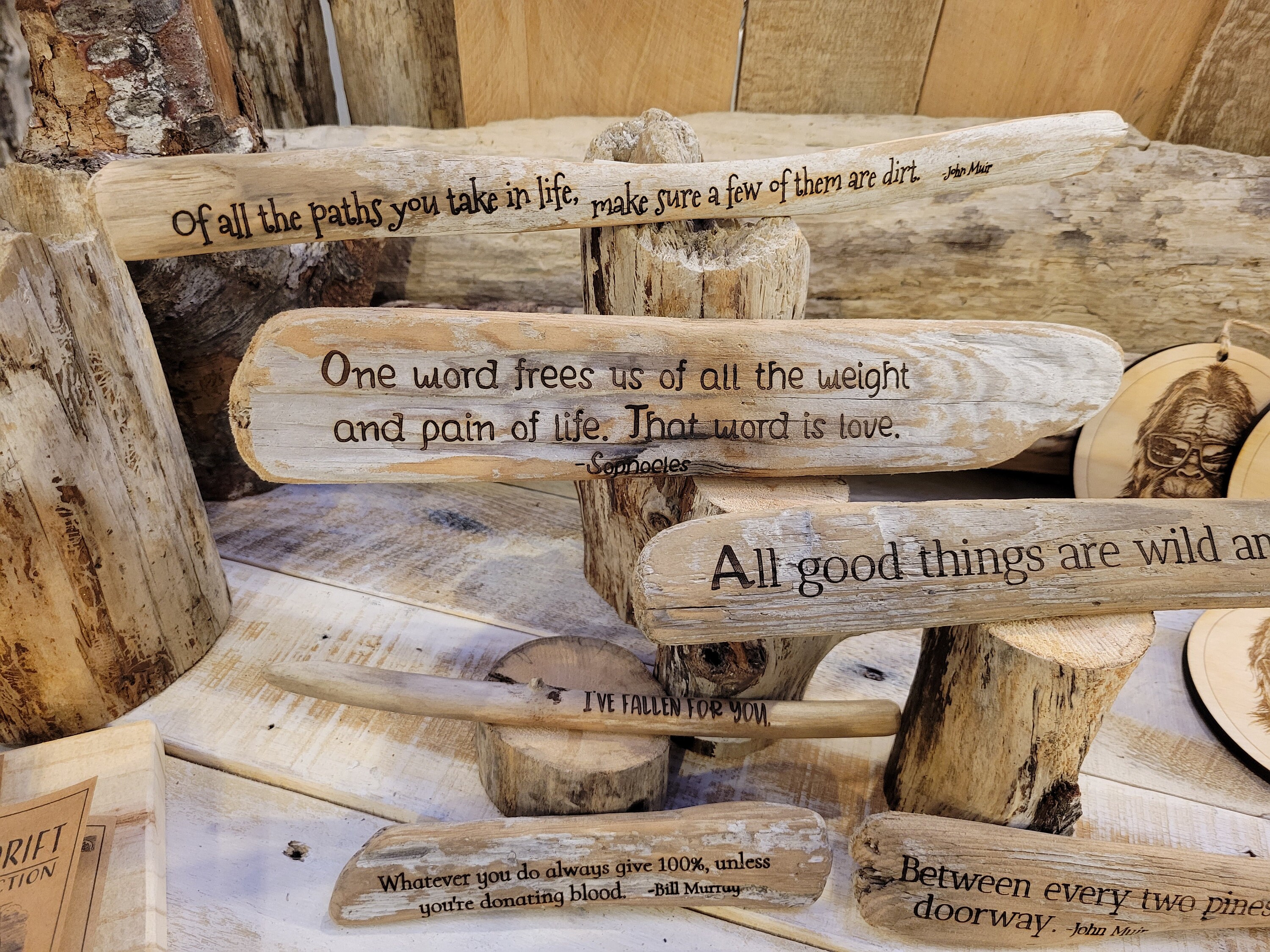Engraved Driftwood Quotes Art / Quote Unique Gift / Unique Artisan Gift ...
