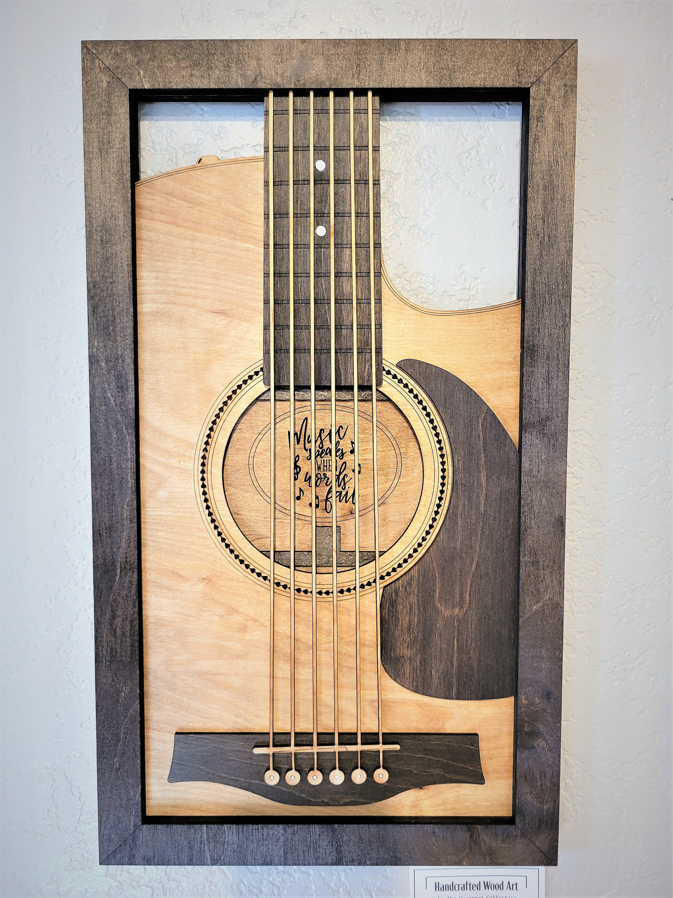 Acoustic Guitar Sculpture / 3d Personalized Guitar / Musician Art/ 2 ...