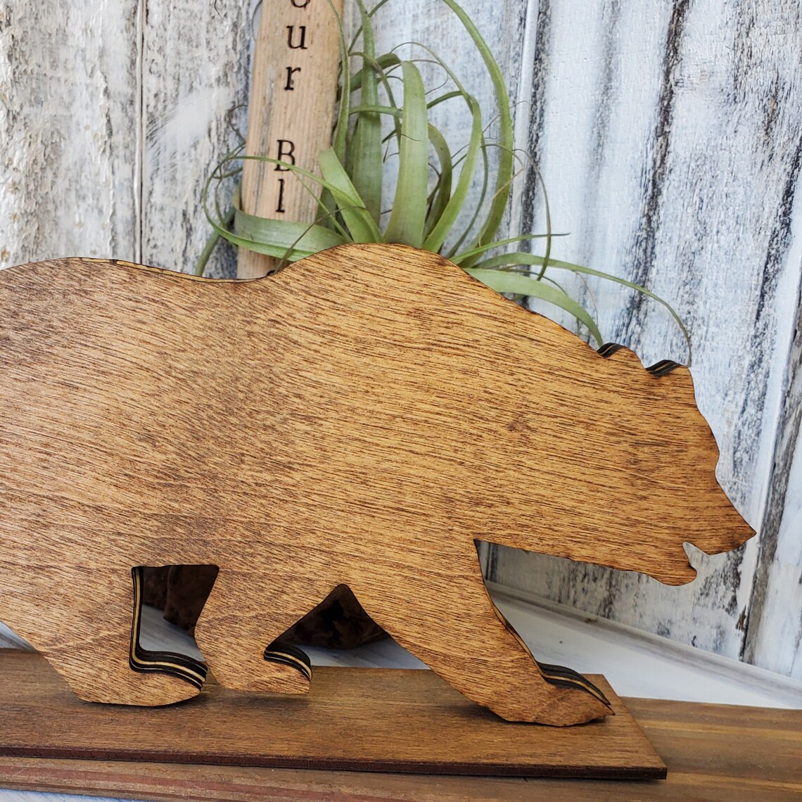 Wood Art Bear Laser Cut Layered Wood - Etsy