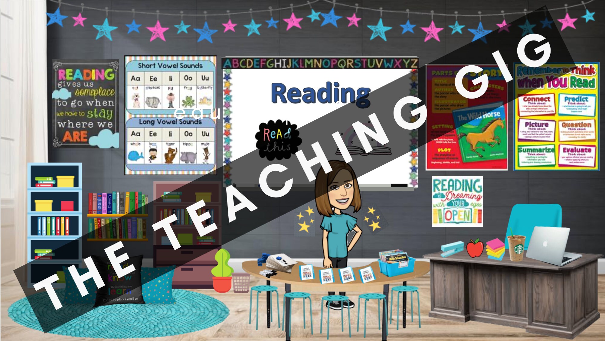 Bitmoji Virtual Ready Klassenzimmer Star Themed - Etsy.de