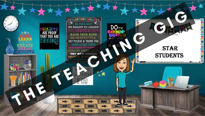 Bitmoji Virtual Ready Classrooms - Star Themed - Etsy
