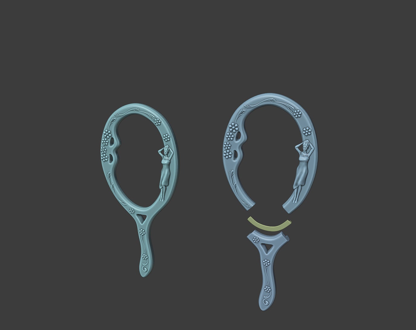 Sailor Neptune Mirror Deep Aqua Mirror STL 3D File - Etsy