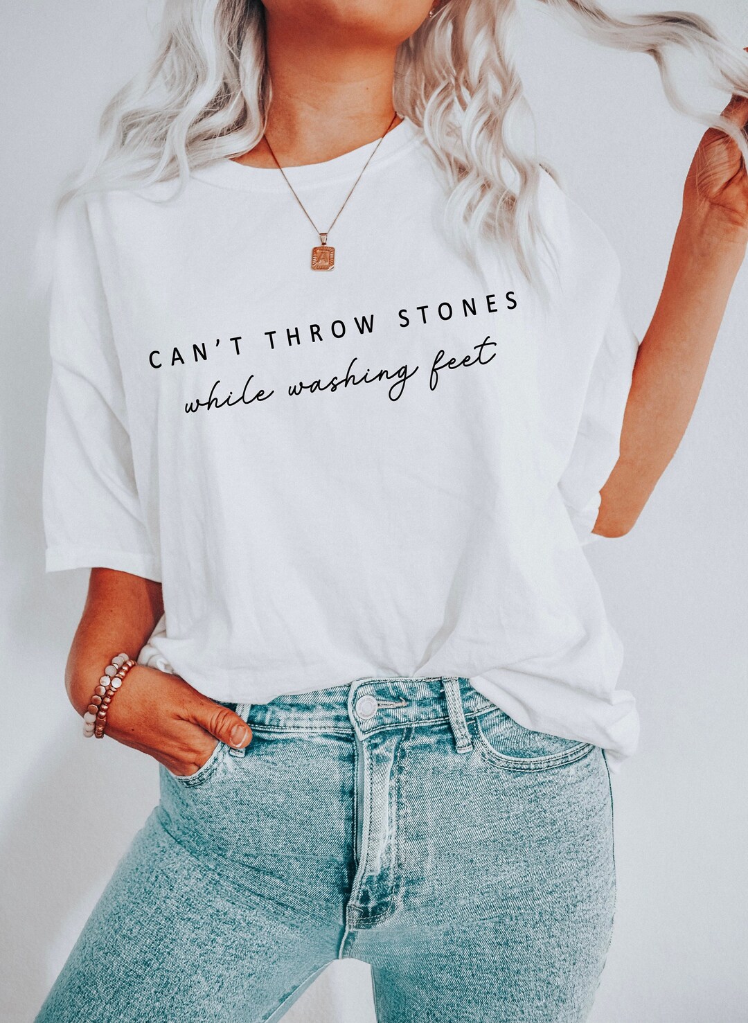 Can't Throw Stones Comfort Colors T-shirt: Bible Verse Faith Tee - Etsy