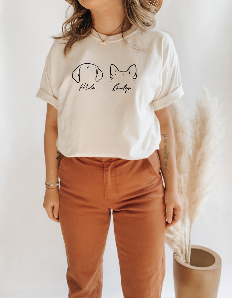 Custom Dog Ears Comfort Colors T-shirt: Personalized Pet Shirt - Etsy