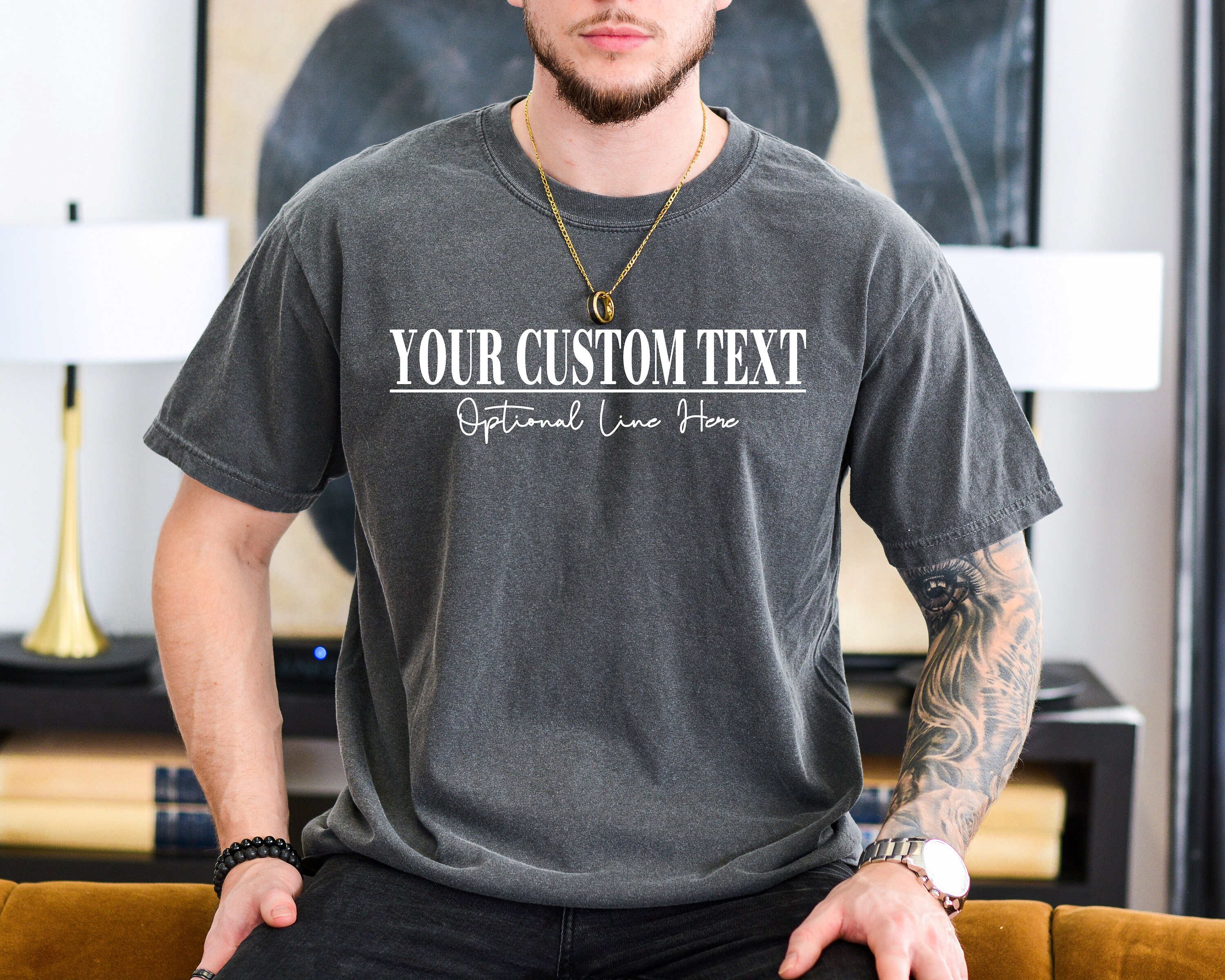 Custom Shirt, Custom Text T-Shirt, Personalized Tshirt, Customizable ...