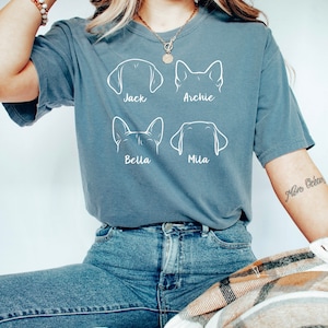 Custom Dog Ears Comfort Colors T-shirt: Personalized Pet Shirt - Etsy