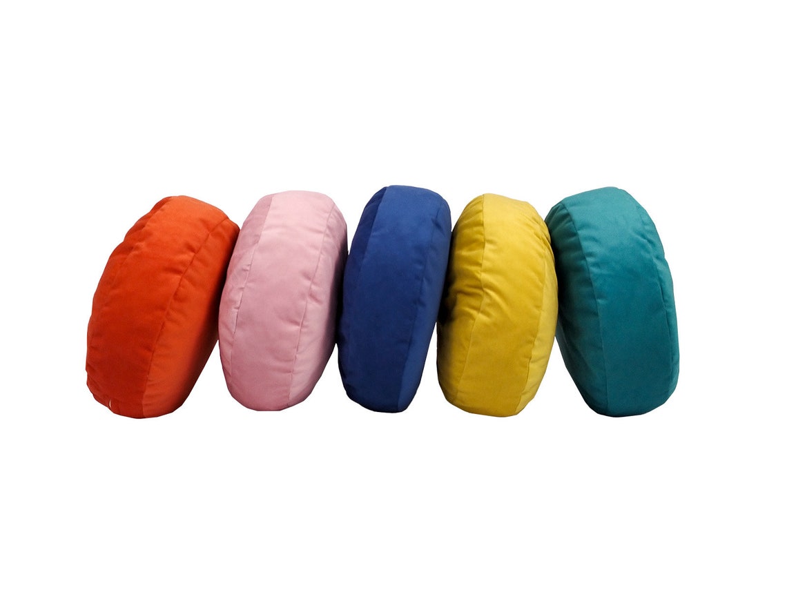 Round Soft Velvet Pillows 30 X 10 Cm, Causy Room, Floor Pillows ...