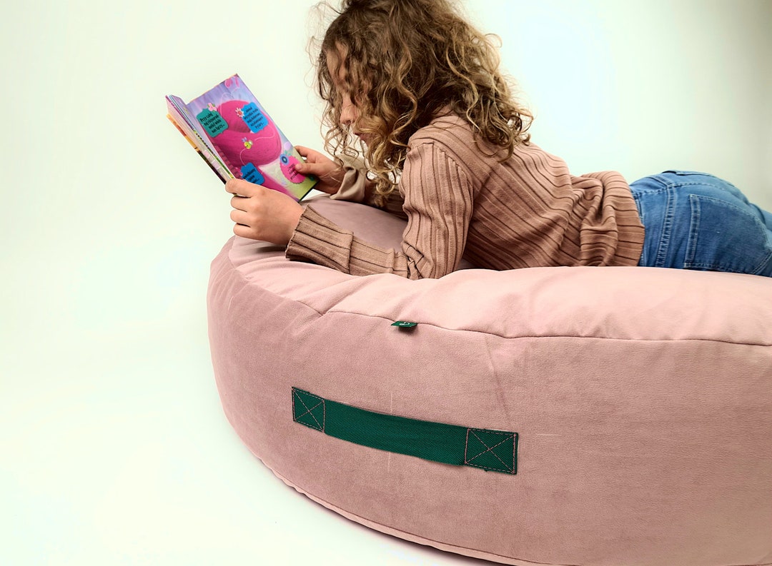 Large, Sof Seat Cushion Pouf, Big Round Bean Bag - Etsy