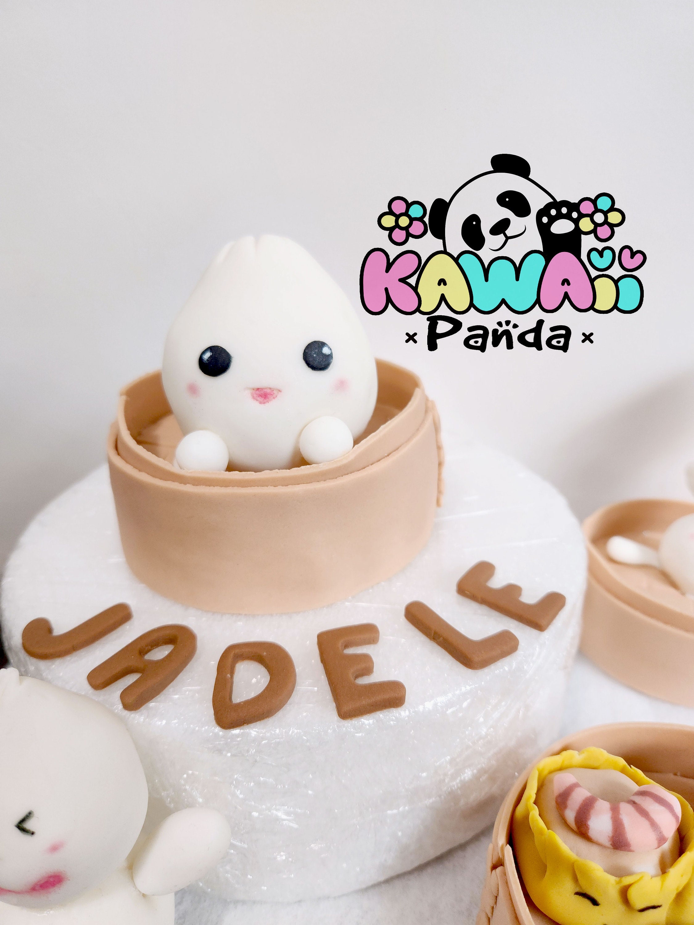 Dim Sum Cake Topper, Kawaii Cake Topper, Cute Dumpling Cake Topper ...