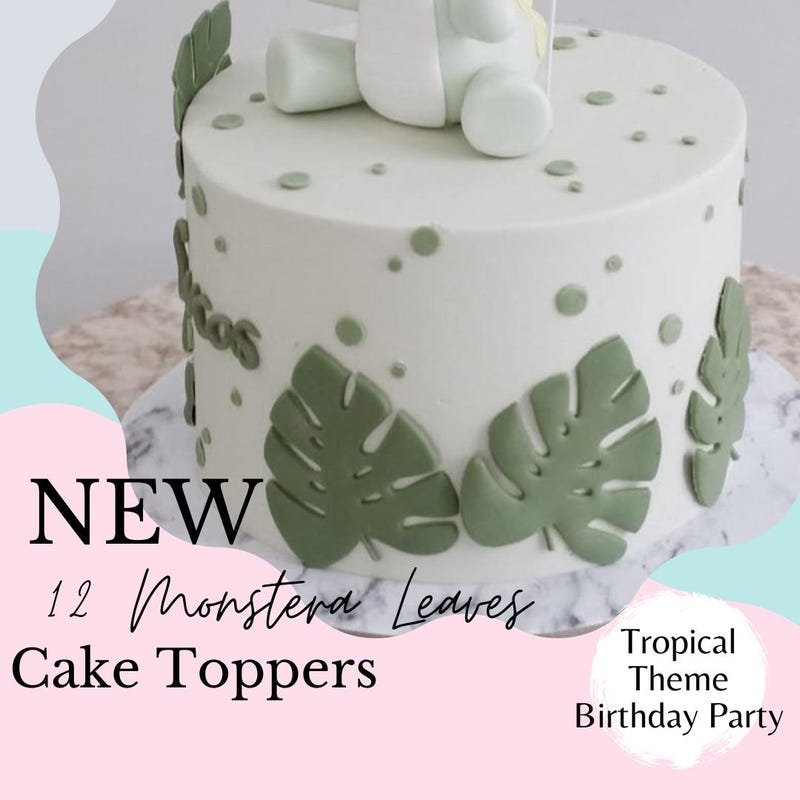 Monstera Leaf Cake - Etsy