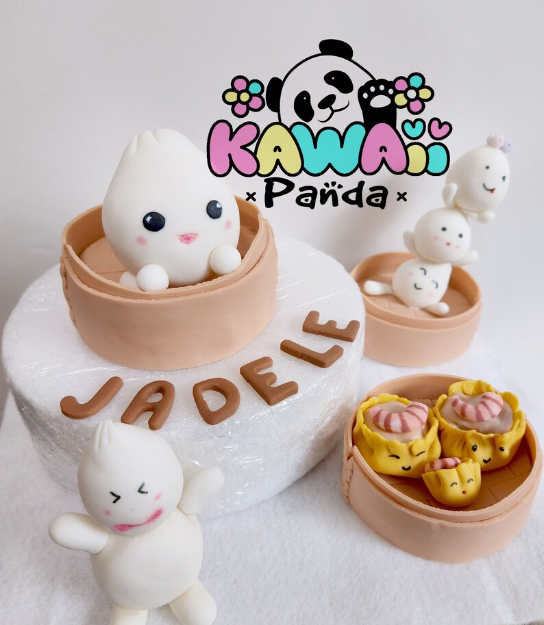 Dim Sum Cake Topper, Kawaii Cake Topper, Cute Dumpling Cake Topper ...