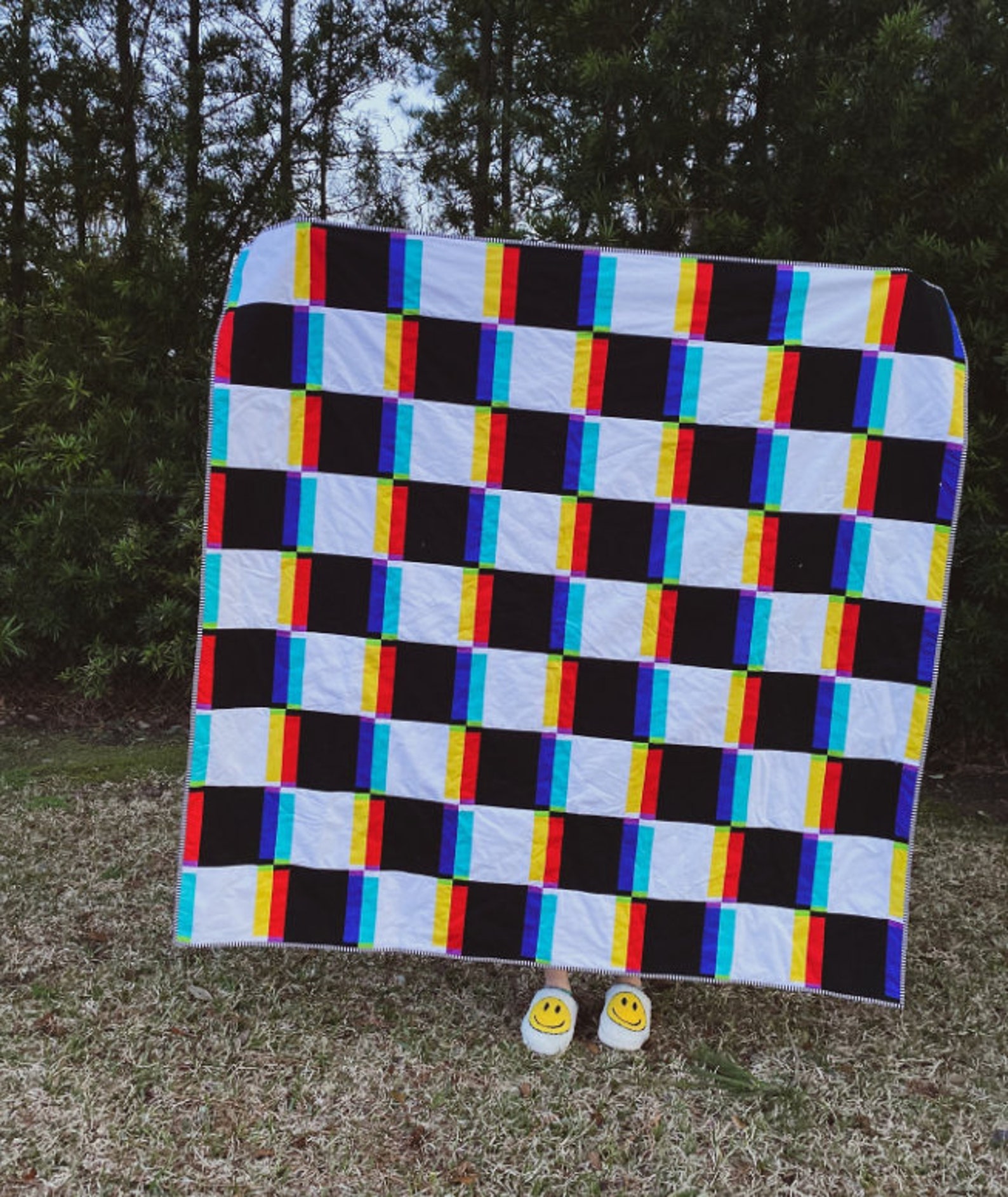 Glitch Quilt Pattern PDF DOWNLOAD – Beginner Sewing, Optical Illusion ...