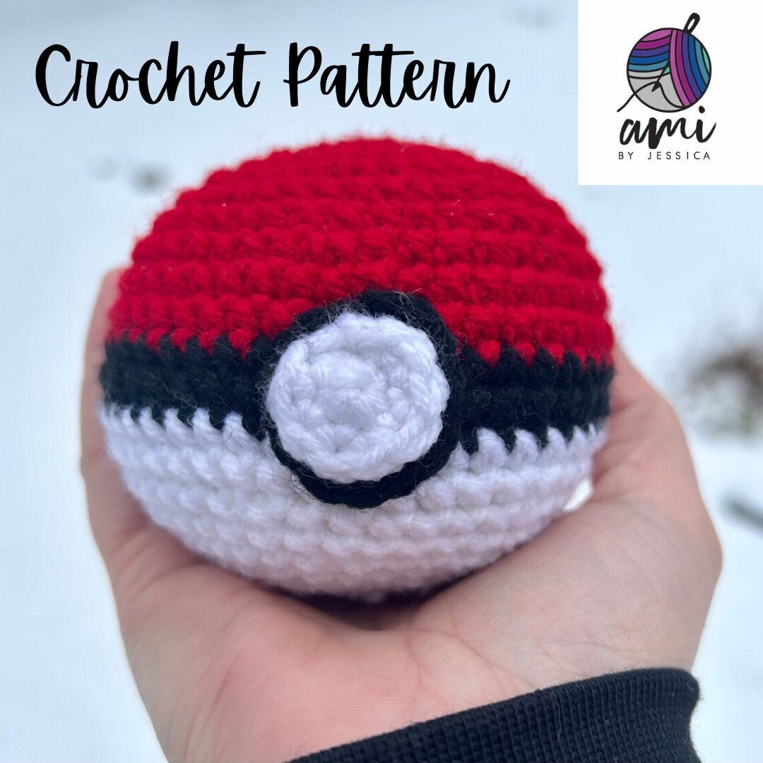 PATTERN: Amigurumi Crochet Pattern, Poke Ball Plush, Poke Ball ...
