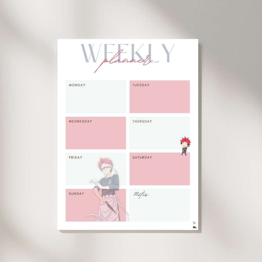 Undated Anime Planner, Daily and Weekly Anime Printables, Anime to Do ...
