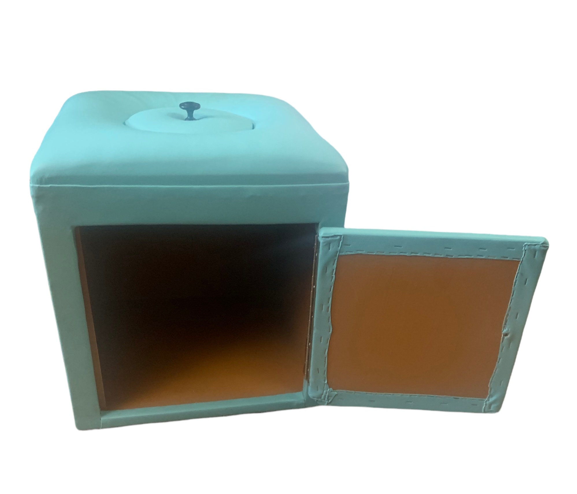 Wood Yoni Chair Throne for Womens Vsteam Rituals Tiffany Blue Faux ...