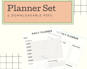 Daily and Weekly Planner - Etsy