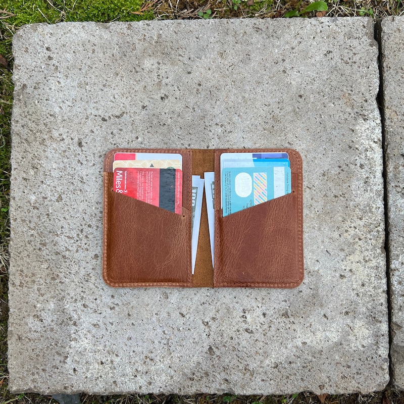 Leather Card Wallet - Etsy