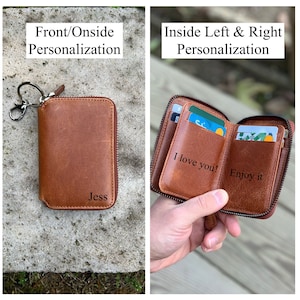 Keychain Wallet, Leather Cardholder, Credit Card Holder, Mini Wallet ...