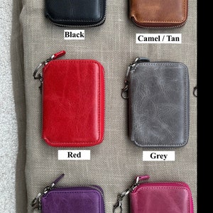 Keychain Wallet, Leather Cardholder, Credit Card Holder, Mini Wallet ...