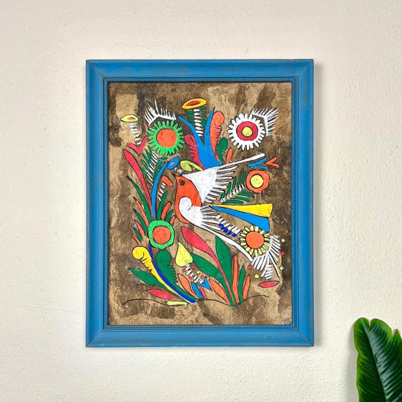 Vintage Mexican Bark Art - Etsy