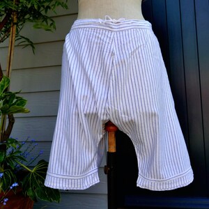 A Pair of Antique Victorian Blue Striped Split Crotch Bloomers or ...