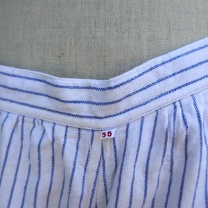 A Pair of Antique Victorian Blue Striped Split Crotch Bloomers or ...