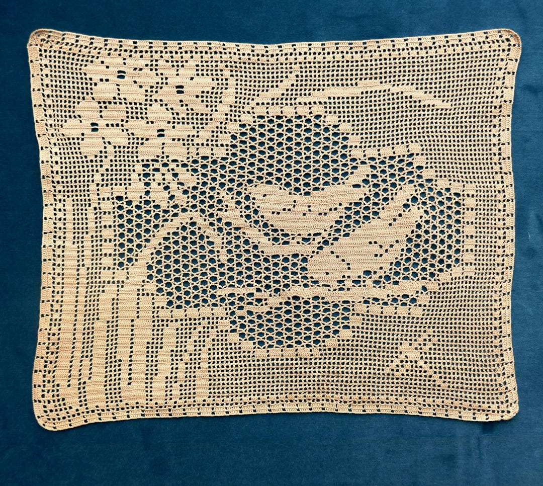 A Very Rare Vintage C.1936 Mary Card Crochet Narcissus and Titmouse ...