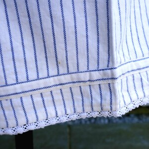 A Pair of Antique Victorian Blue Striped Split Crotch Bloomers or ...