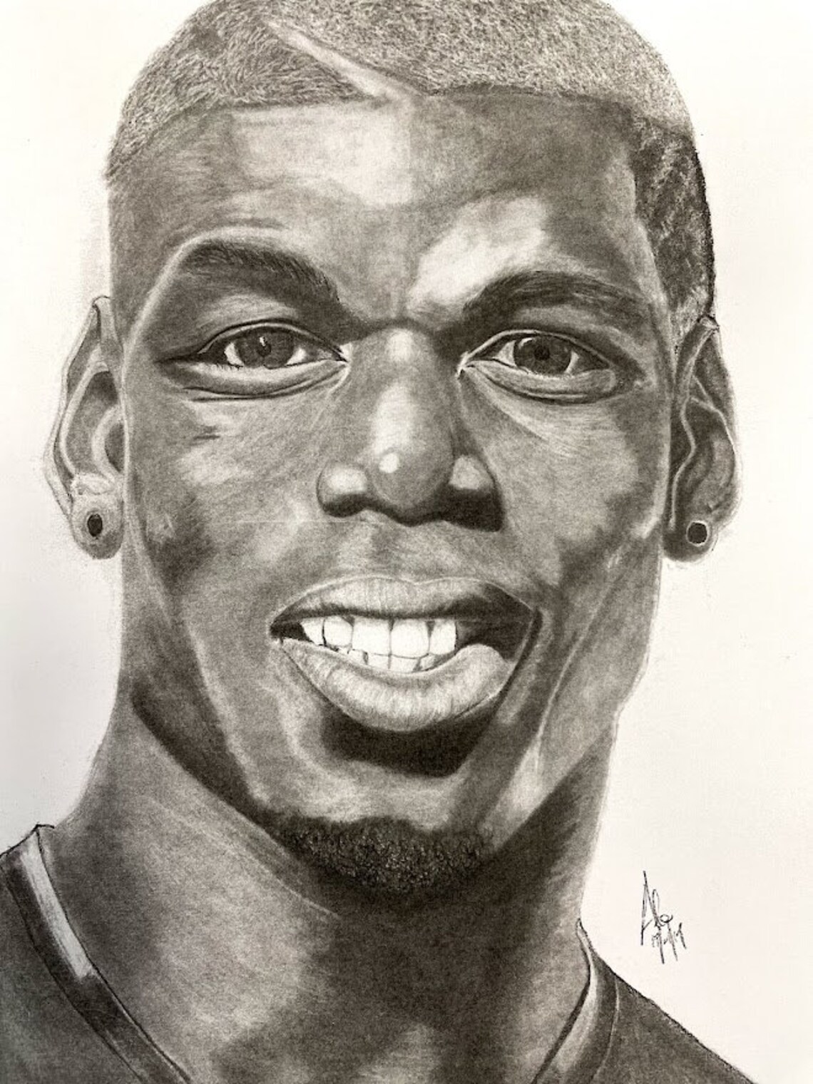 Paul Pogba Portrait Drawing Print A4 only 120gsm Paper | Etsy