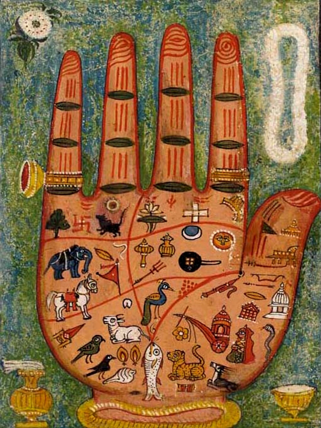 Tantra Painting of a Hand art Print, Wall Art, Religion, Tantra ...