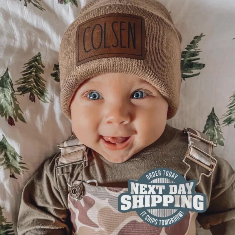 Black Beanie With Pink Name - Etsy