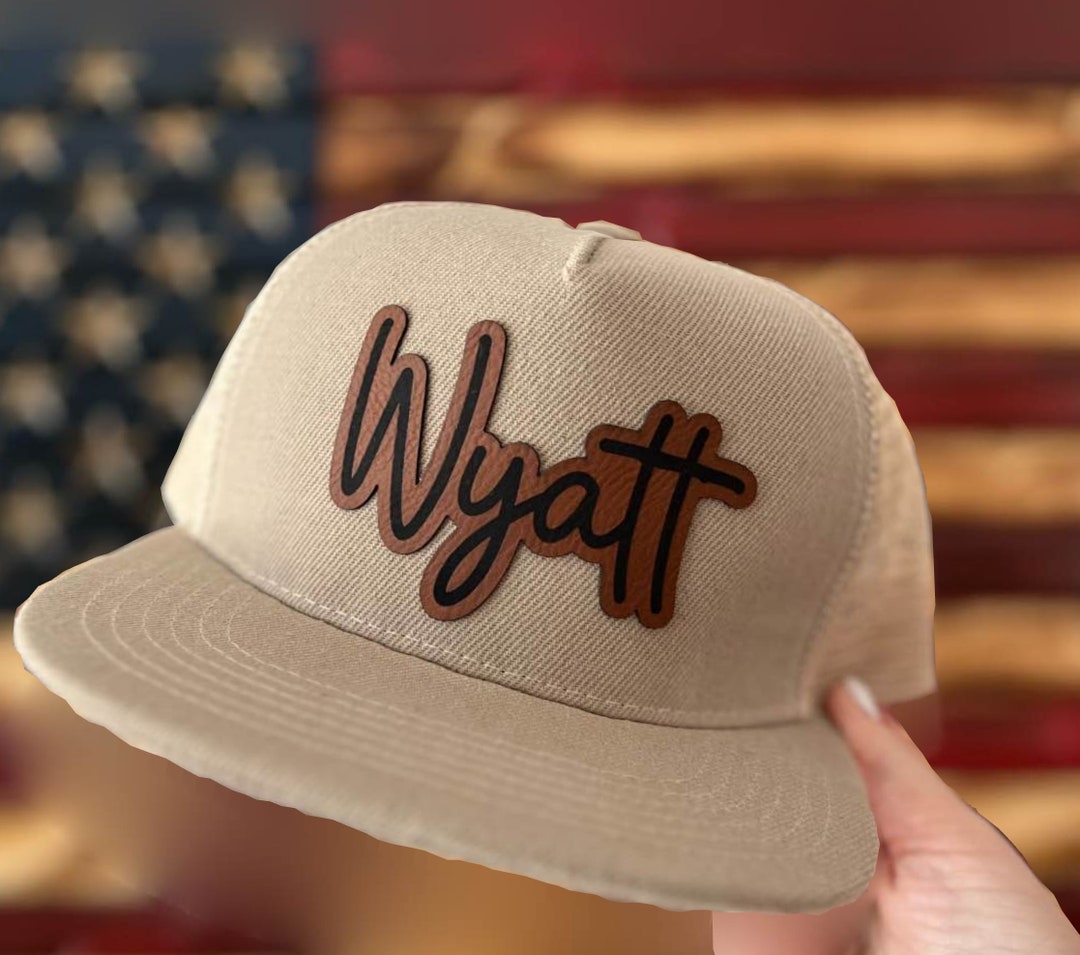 Personalized Snapback Hat | Infant and Youth - Cursive Name Contour ...