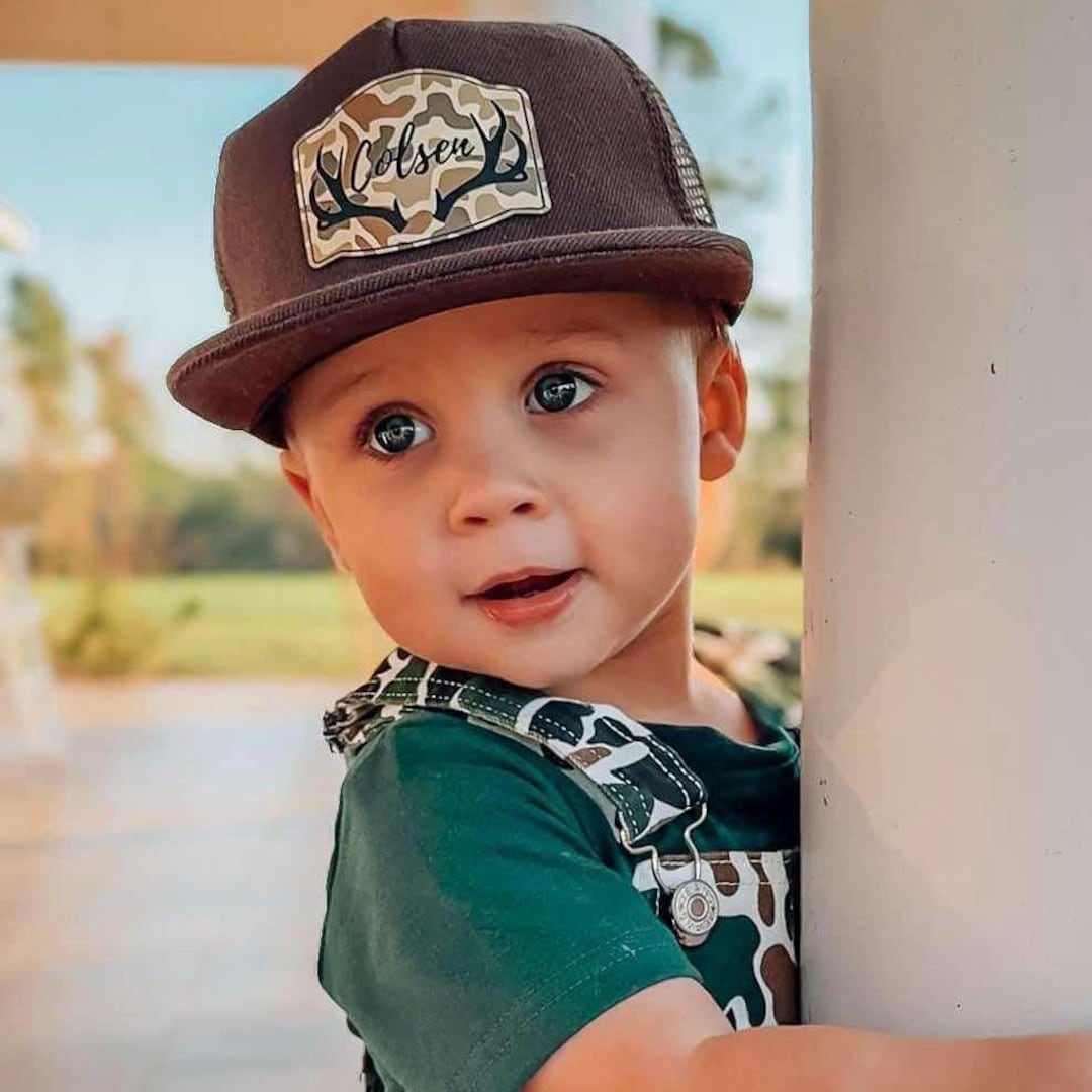 Personalized Snapback Hat | Infant and Youth, Camo Antlers - Style BO ...