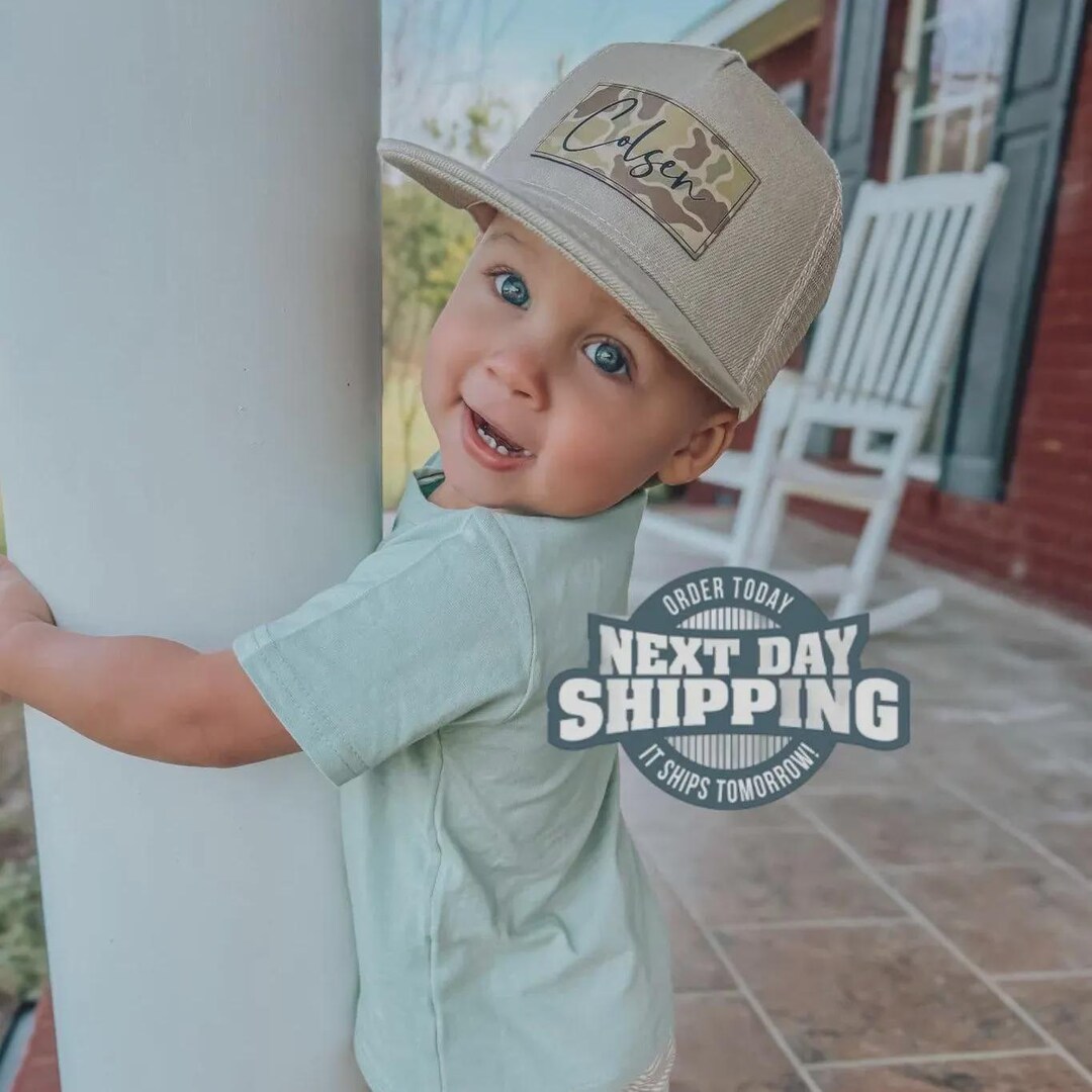 Personalized Snapback Hat | Infant and Youth, Camo- Style BR - CAMO - Etsy