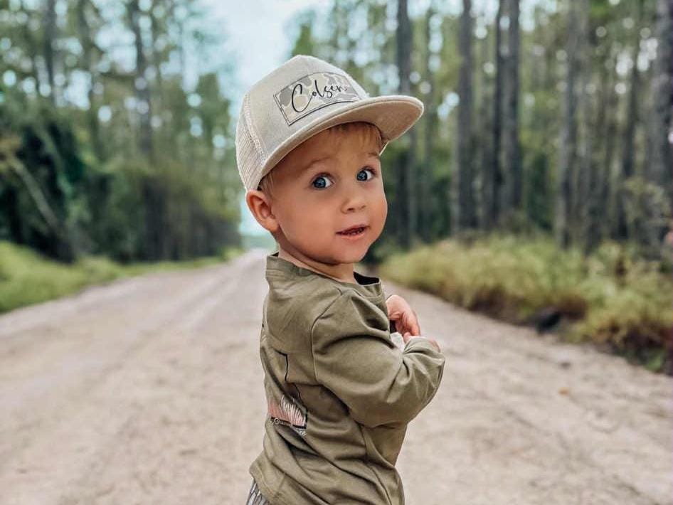 Personalized Snapback Hat | Infant and Youth, Camo- Style BR - CAMO - Etsy